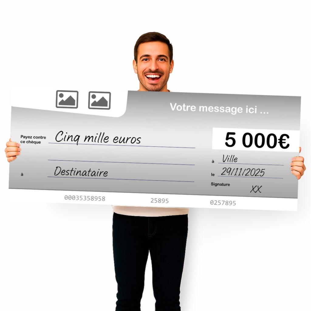 Faux Chèque à Imprimer - Personnalisez Votre Chèque Factice